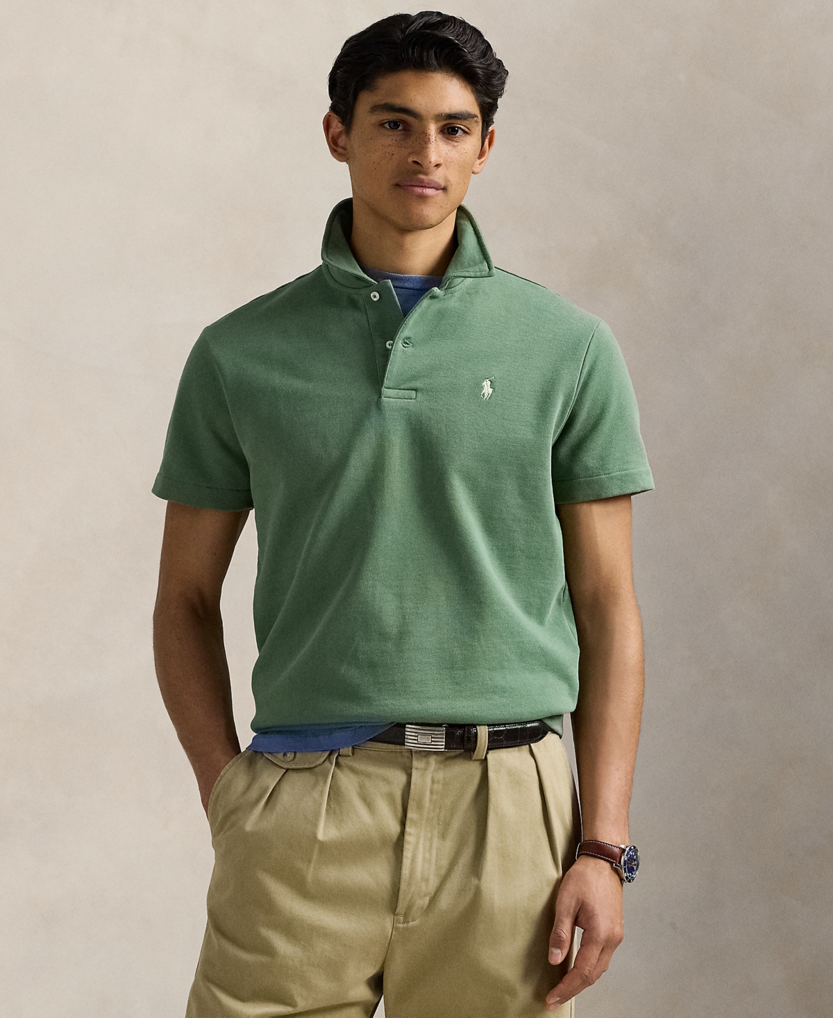 Click here for Polo Ralph Lauren Mens Loopback Fleece Polo-Collar... prices