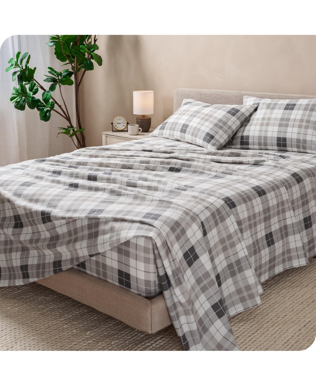Click here for Bare Home Printed Cotton Flannel Sheet Set - Quarr... prices