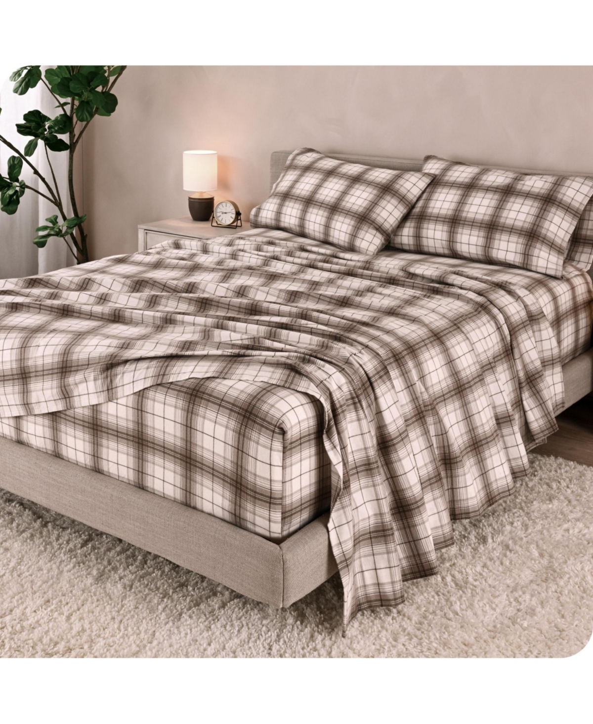 Click here for Bare Home Printed Cotton Flannel Sheet Set - Chesa... prices