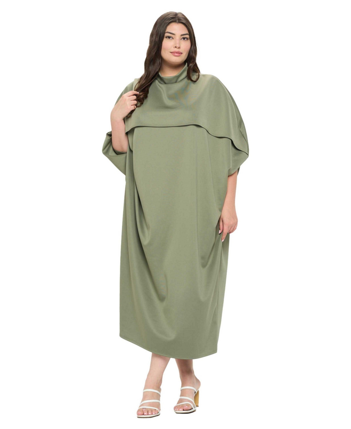 Click here for L I V D Plus Size Potter Cape Kaftan Midi Dress -... prices