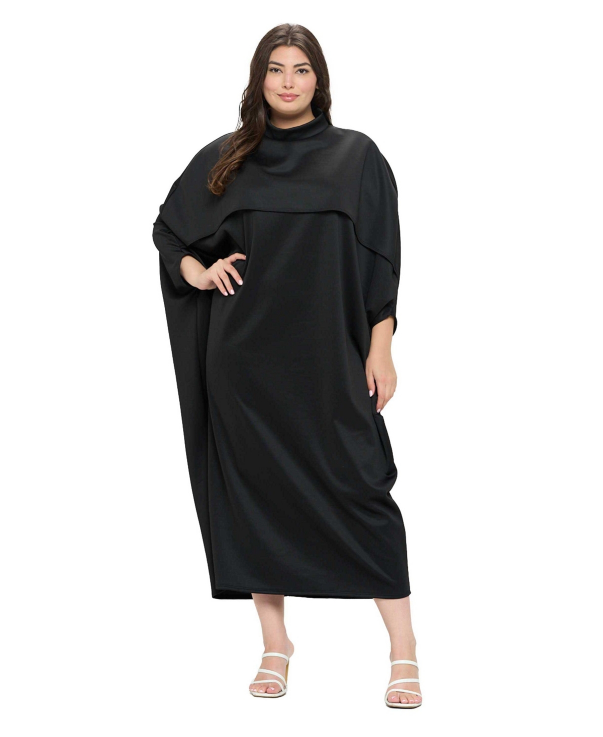 Click here for L I V D Plus Size Potter Cape Kaftan Midi Dress -... prices