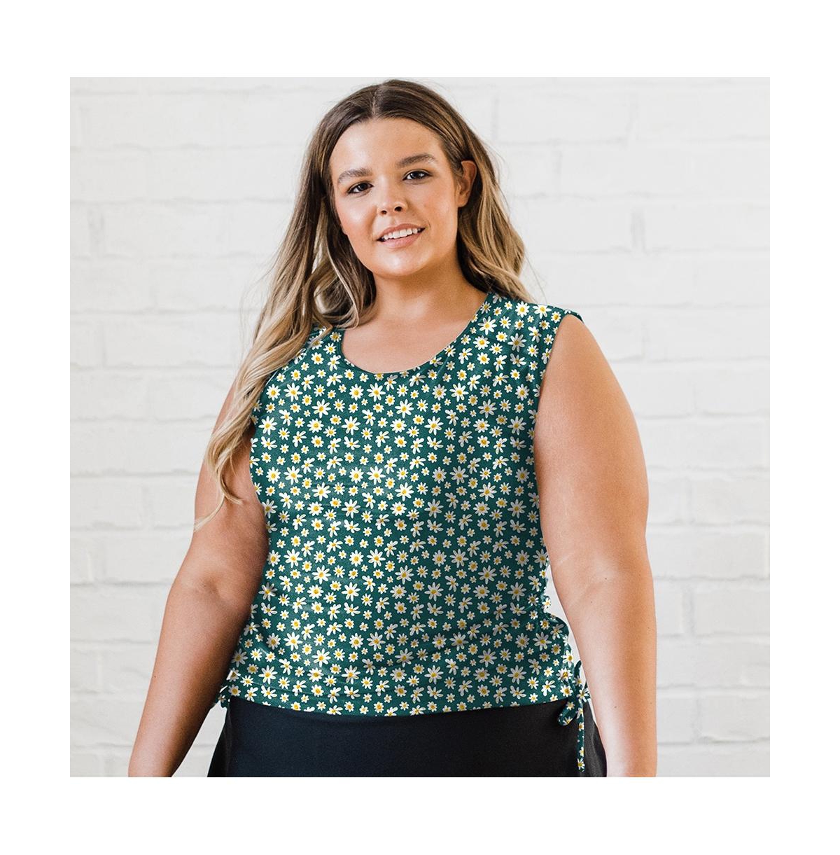 Click here for Calypsa Plus Size Closed Back Maya Swim Top - Dark... prices