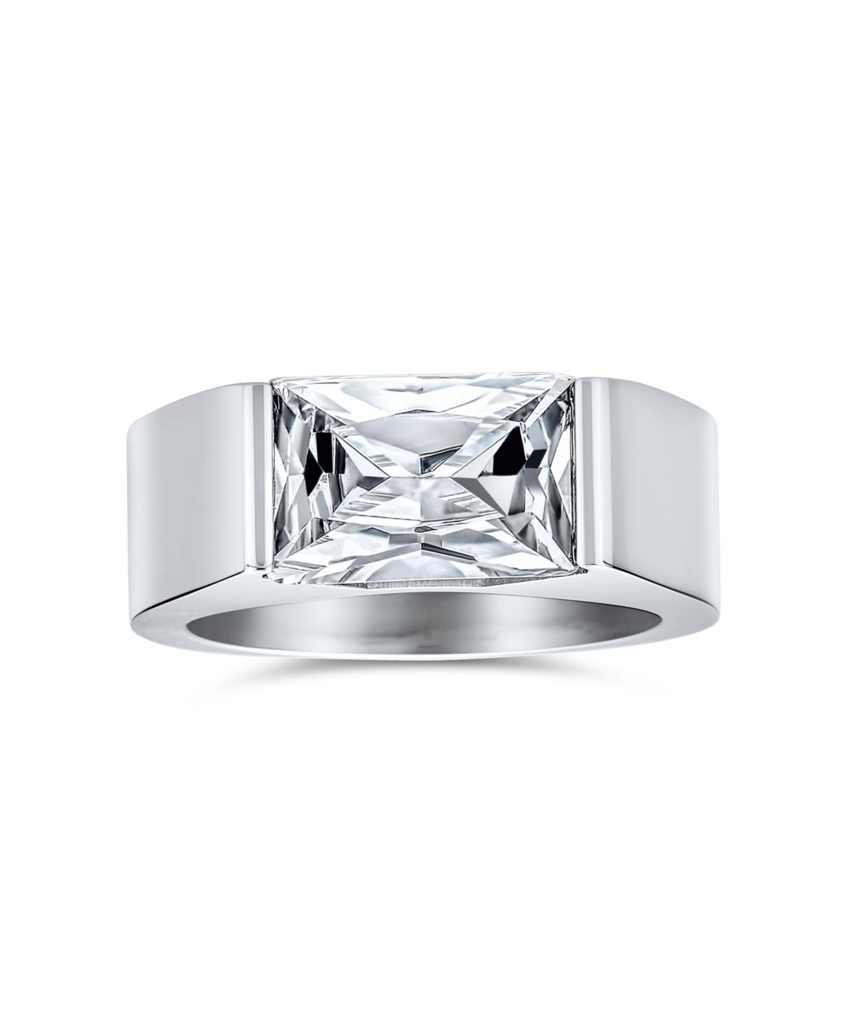 Click here for Bling Jewelry Simple Geometric 4CTW Rectangular Cu... prices