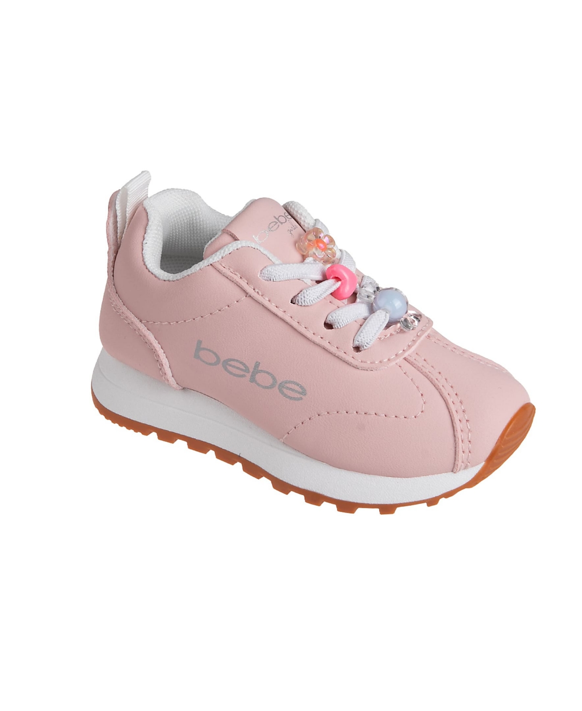 Click here for Bebe Toddler Girls Lace Charms Metallic Logo Shoe... prices