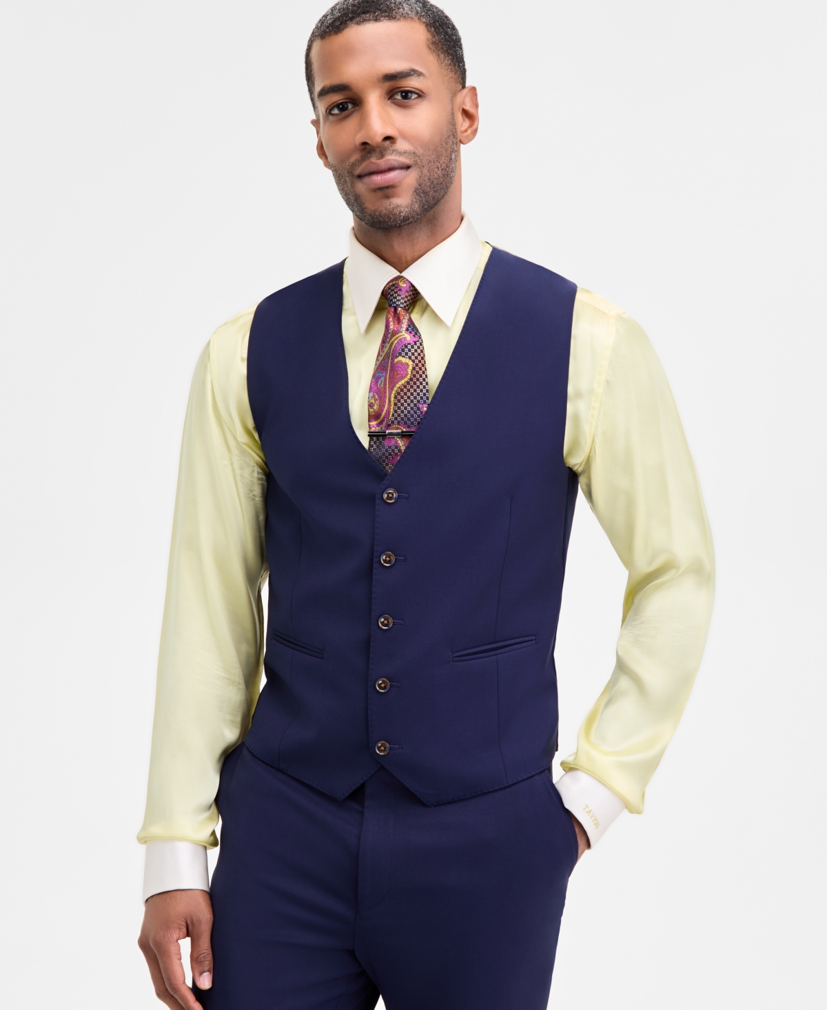 Click here for Tayion Collection Mens Classic-Fit Solid Suit Sepa... prices