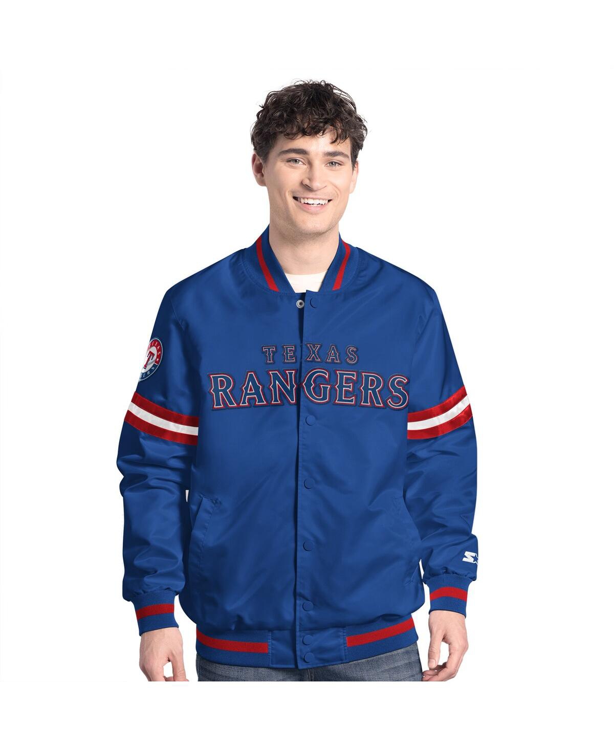 Click here for Starter Mens Royal Texas Rangers Scout Full-Snap V... prices