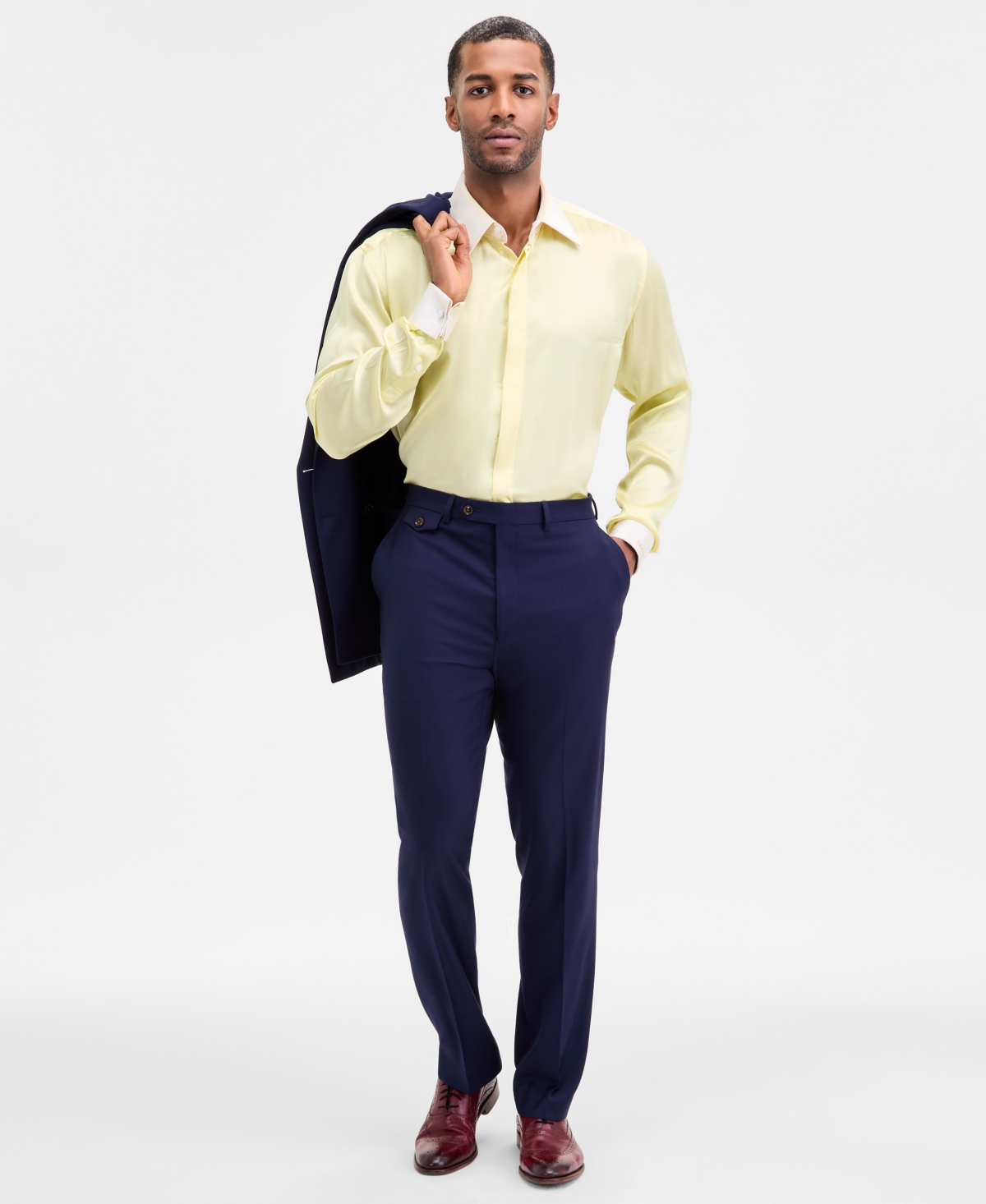 Click here for Tayion Collection Mens Classic-Fit Solid Suit Sepa... prices