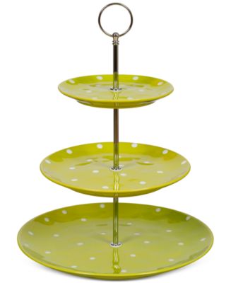 Maxwell & Williams Stoneware 3-Tiered Hand-Painted Sprinkle Server - Macy's