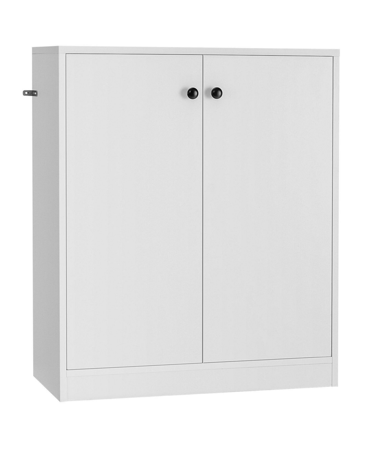 Click here for 2 Door Storage Base Cabinet with 3-Tier Shelf - Wh... prices