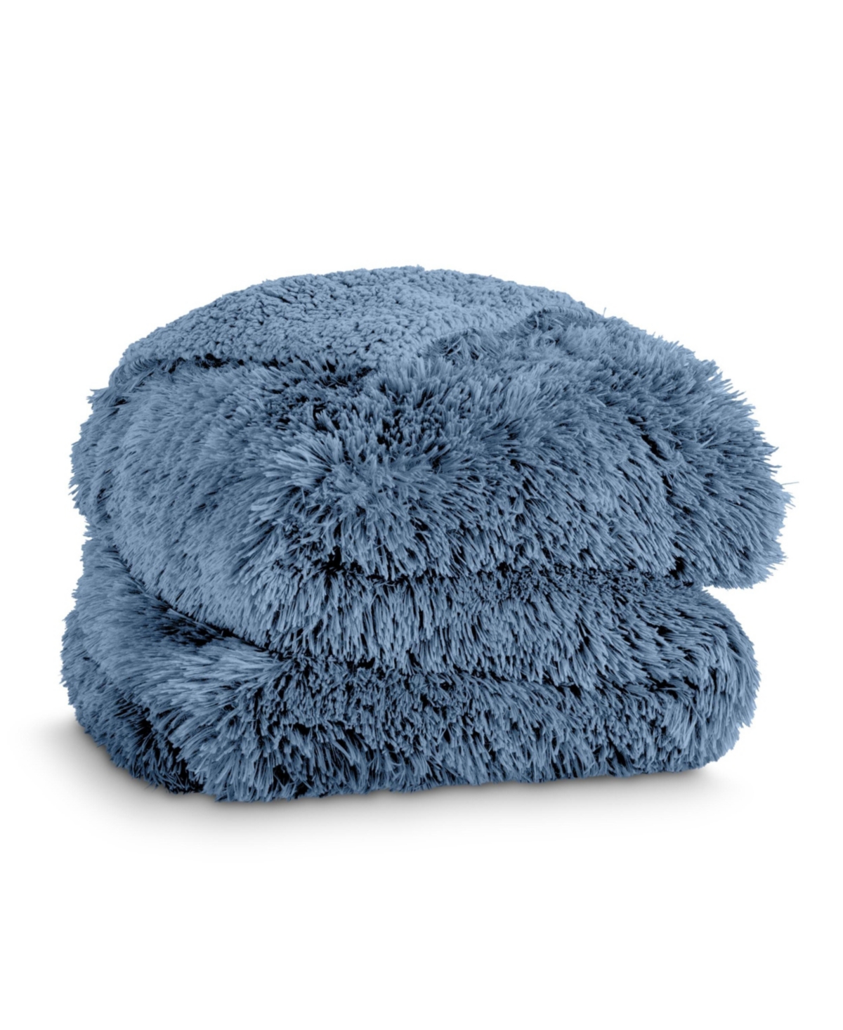 Click here for Shaggy Faux Fur Sherpa Blanket - Coronet blue prices