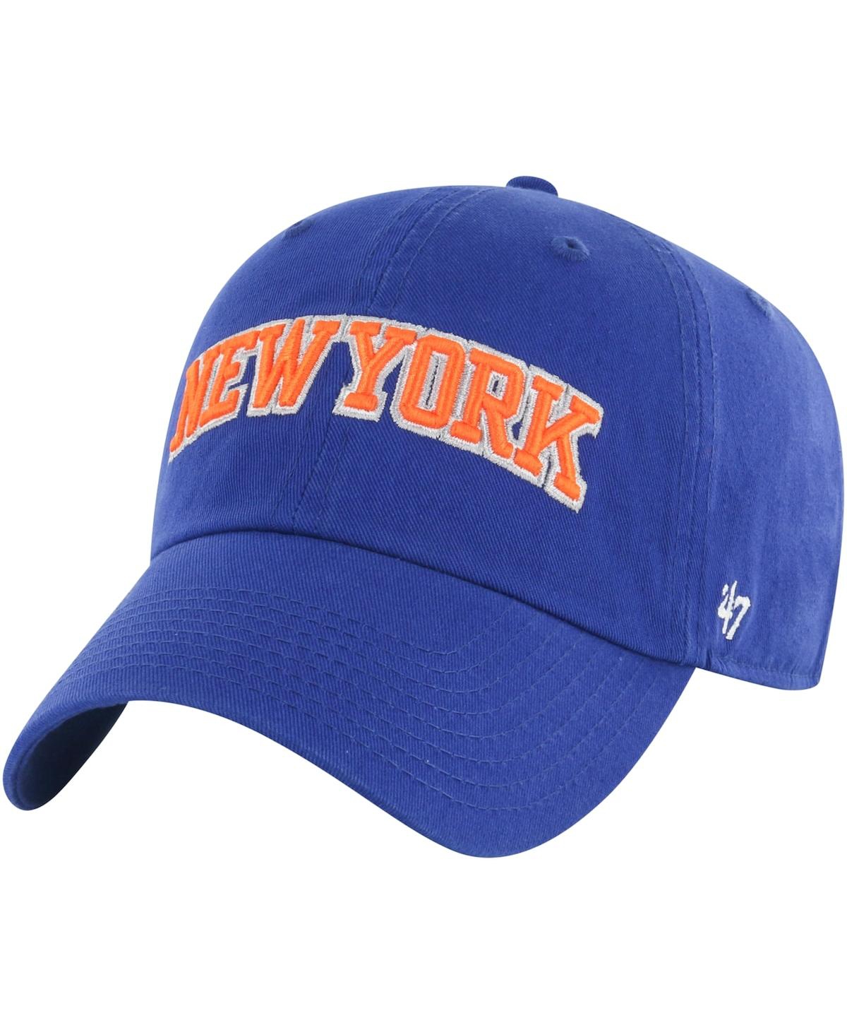 Click here for 47 Brand Mens Blue New York Knicks Core Wordmark C... prices
