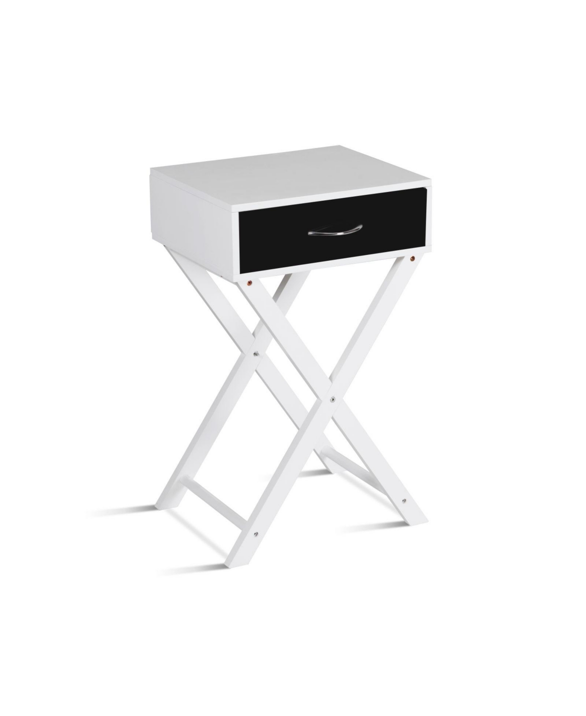 Click here for Modern X-Shape Accent Side End Table - White prices