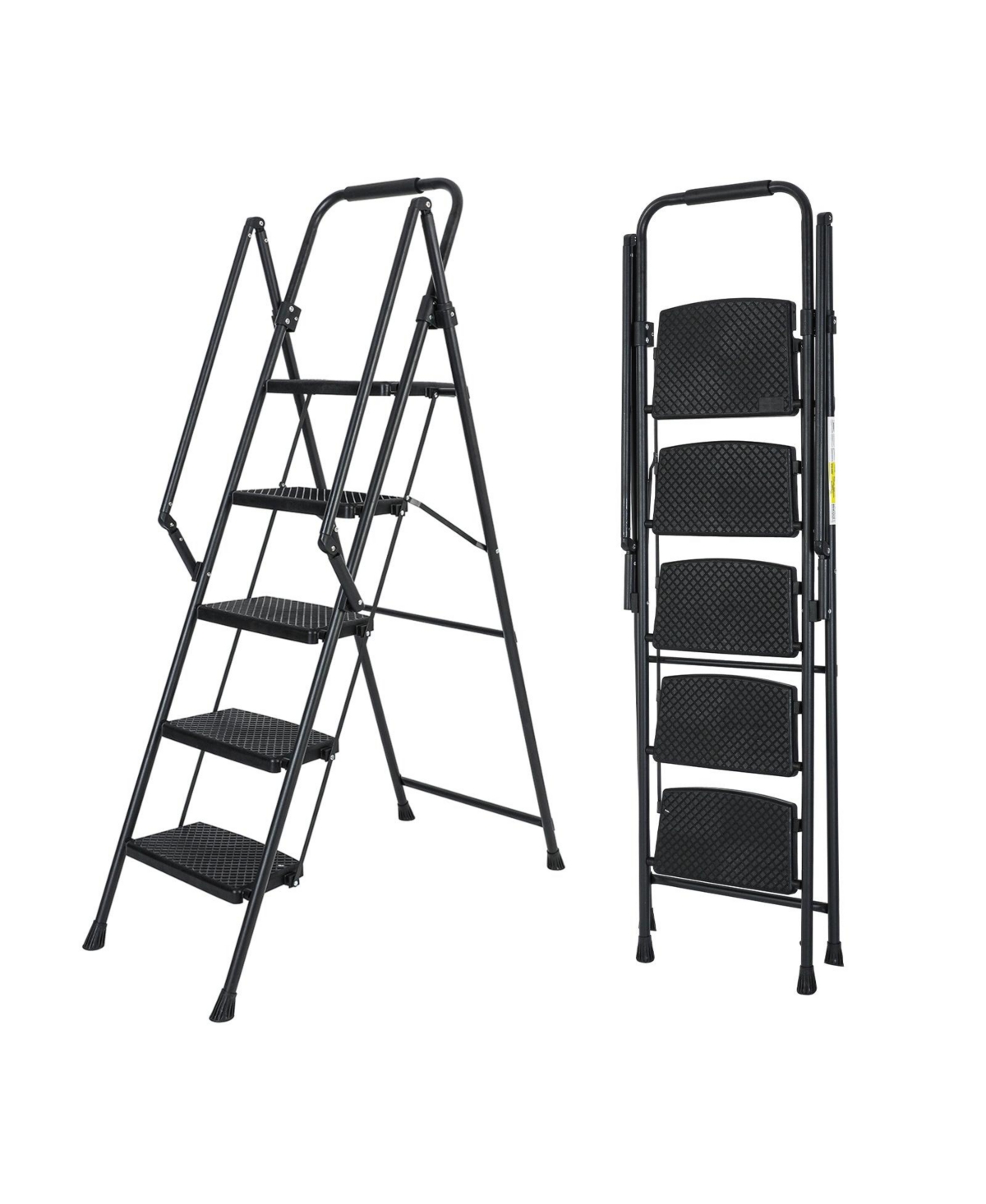 Click here for 5-Step Steel Folding Step Stool Ladder with Wide A... prices