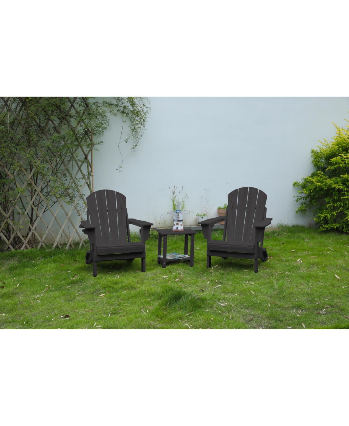 Click here for Streamdale 3-Piece Gray Folding Adirondack Set (2... prices