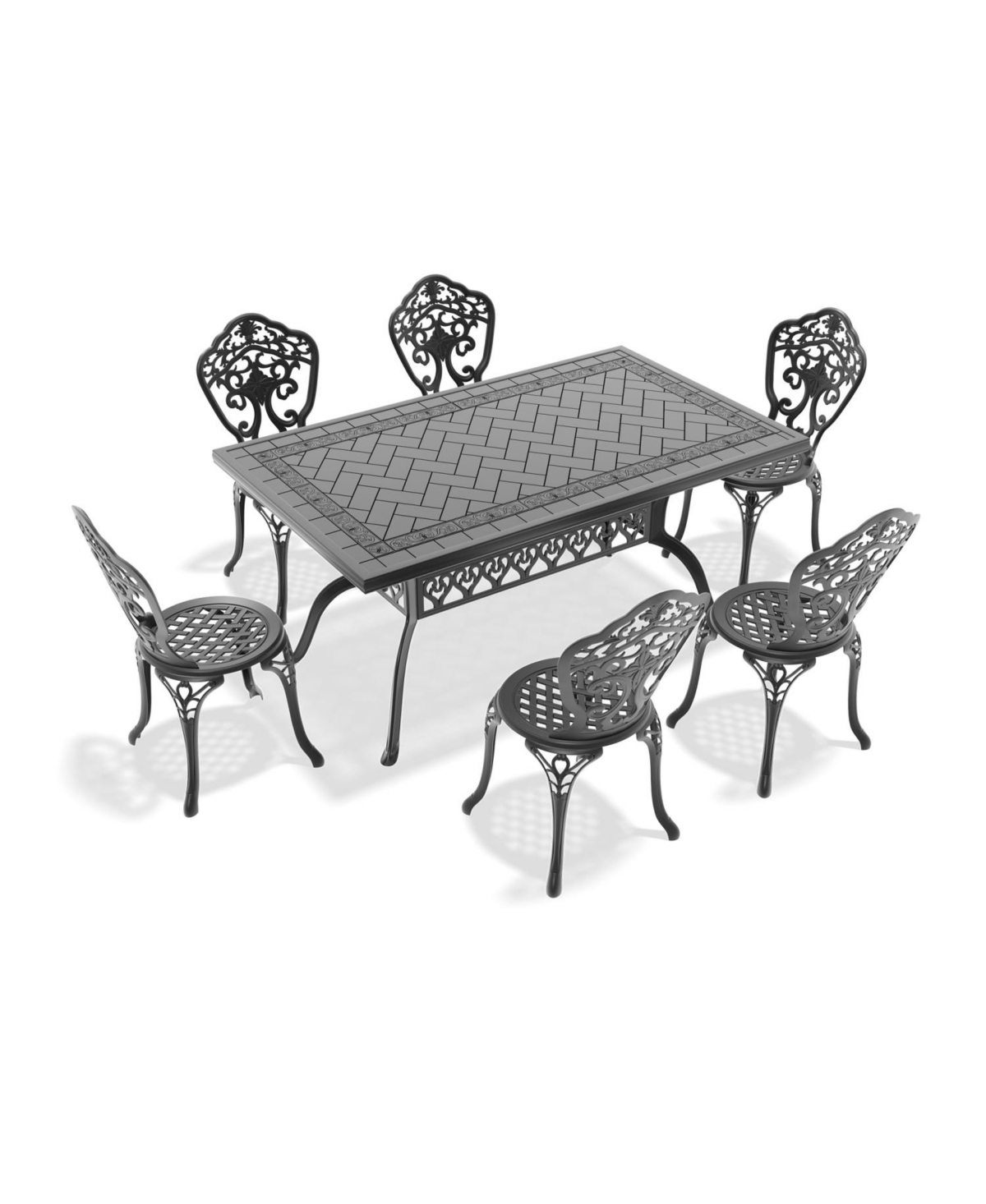 Click here for Streamdale 7-Piece Set Of All-Weather Cast Aluminu... prices