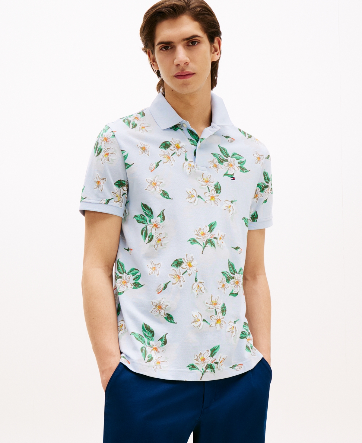 Click here for Tommy Hilfiger Mens Tropical Floral-Print Polo Shi... prices