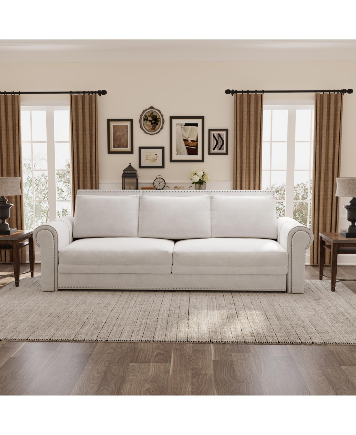 Click here for Streamdale 93.7" Velvet Chesterfield Sofa Bed... prices