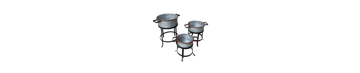 Click here for 3-Piece Galvanized Metal Planter Set – Roun... prices