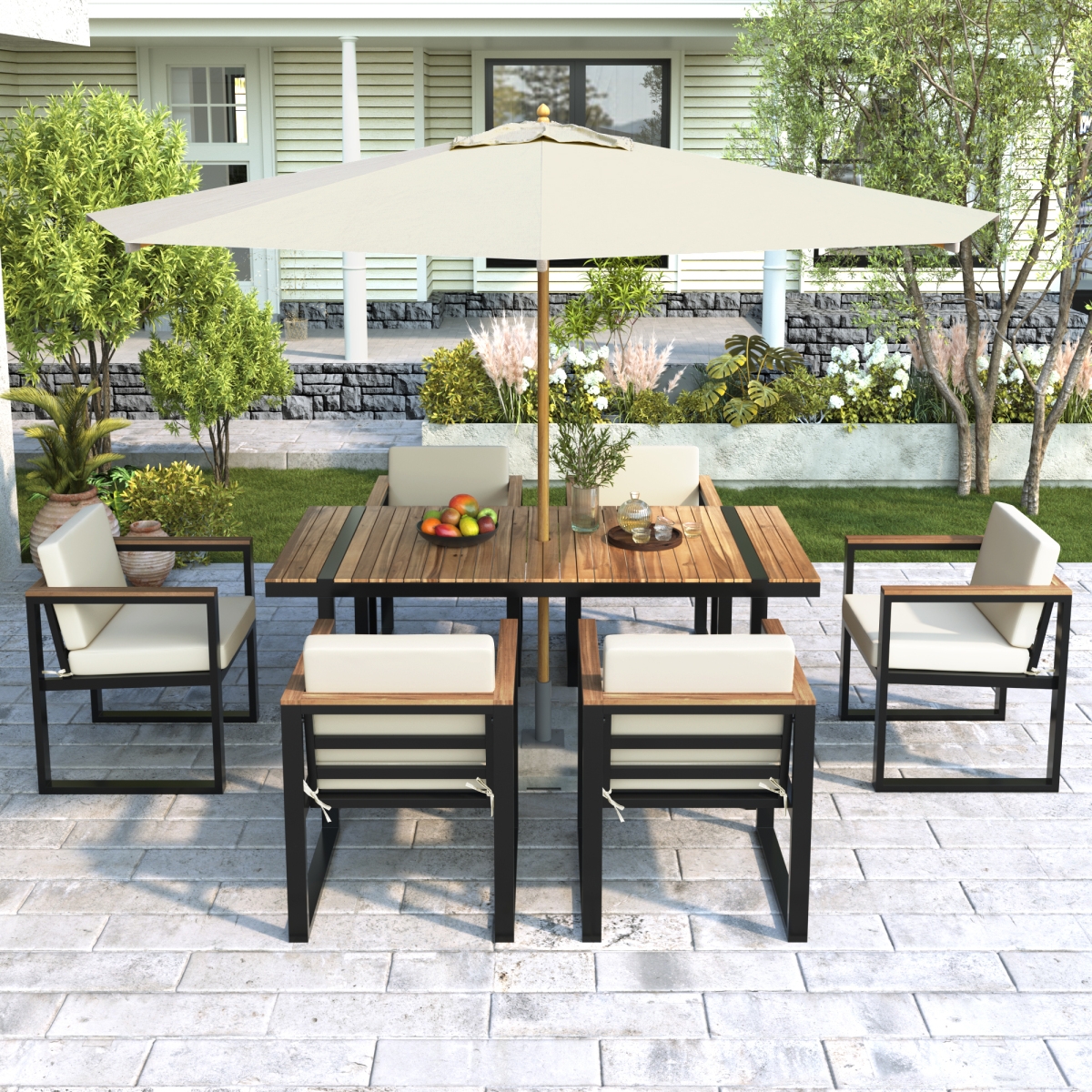 Click here for Streamdale 7-Piece Outdoor Dining Set  Table  Chai... prices