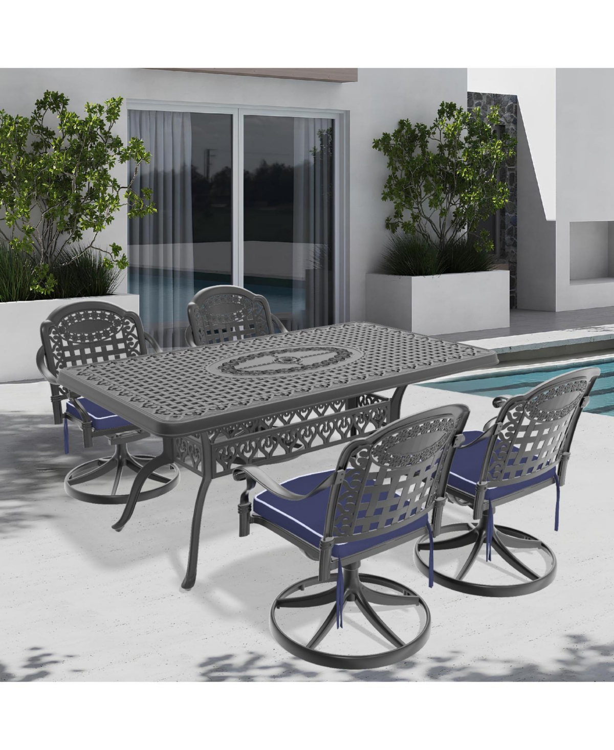 Click here for Streamdale 5-Piece All-Weather Cast Aluminum Dinin... prices