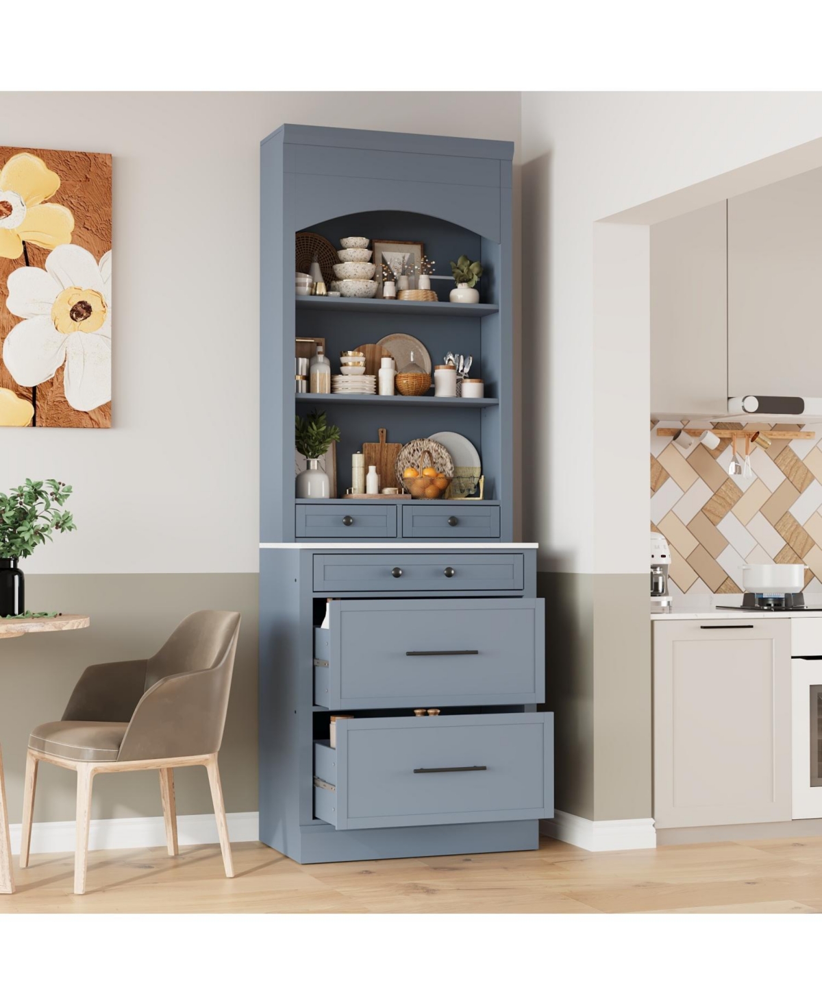 Click here for Streamdale 83" Freestanding Kitchen Pantry wi... prices