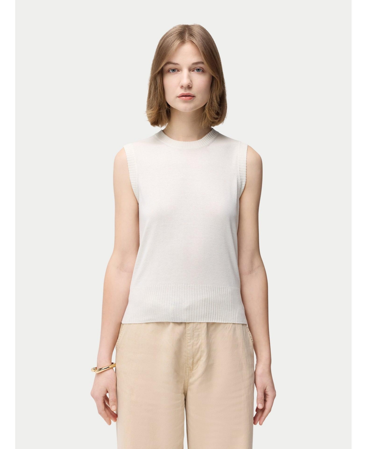 Click here for Gobi Cashmere Womens Cashmere Silk Sleeveless Top... prices