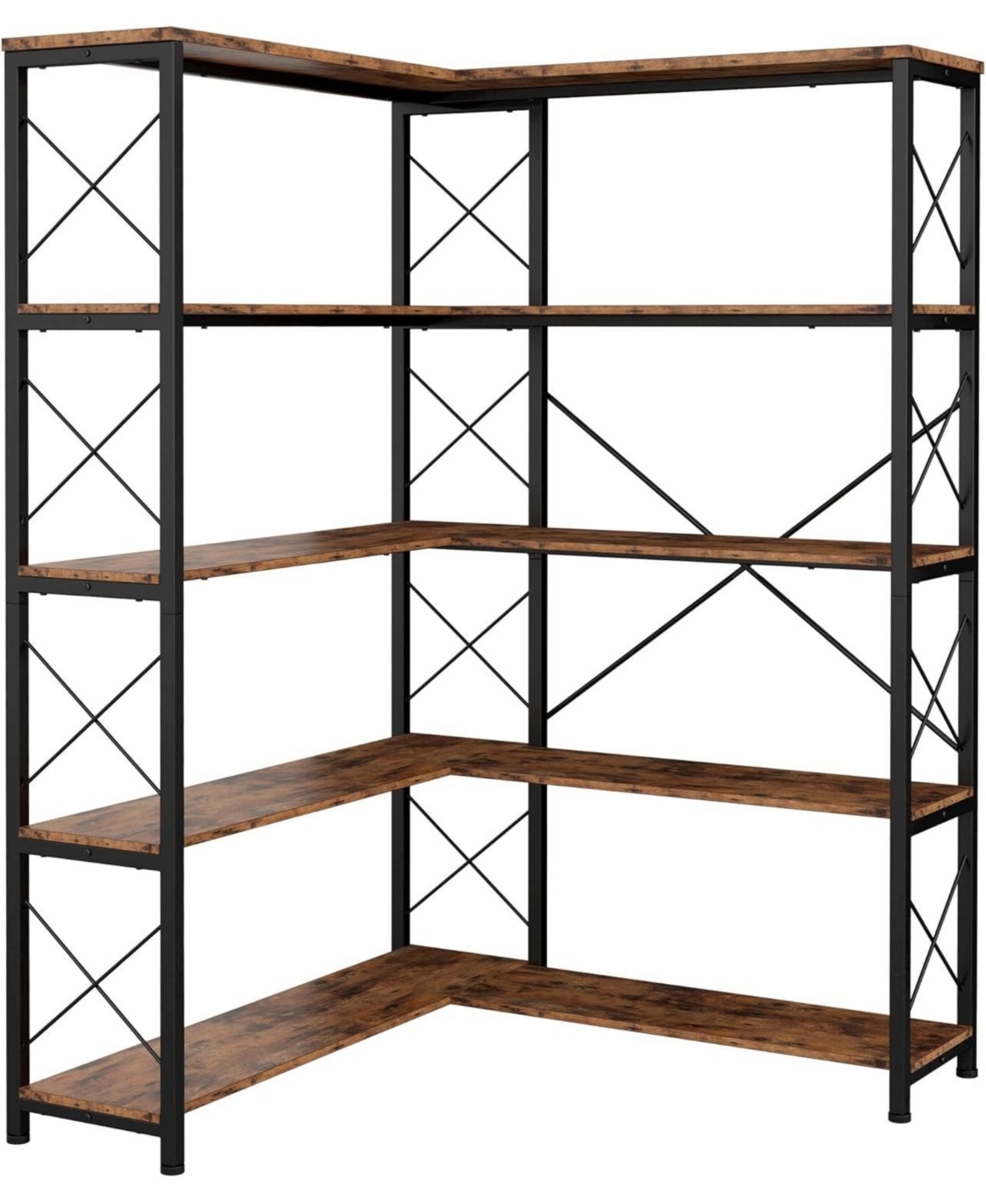 Click here for 5-Shelf Corner Bookcase  Vintage Industrial Corner... prices