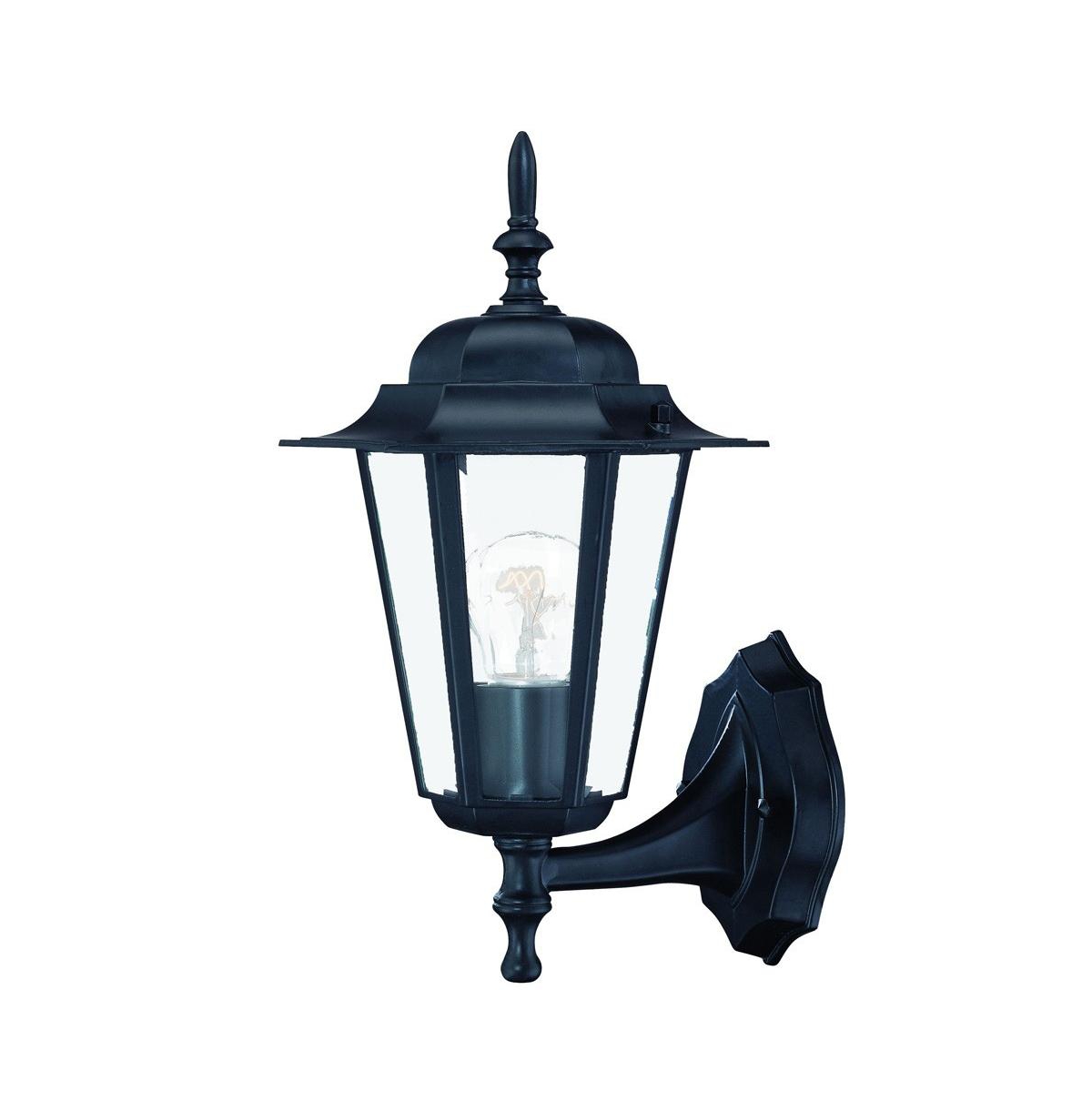 Click here for Matte Black Glass Lantern Wall Light - Multi prices