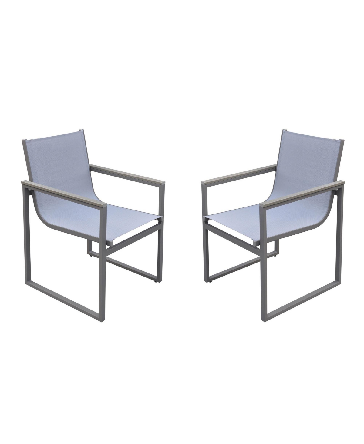 Click here for Set of Two Metal Dining Chairs – Outdoor Se... prices