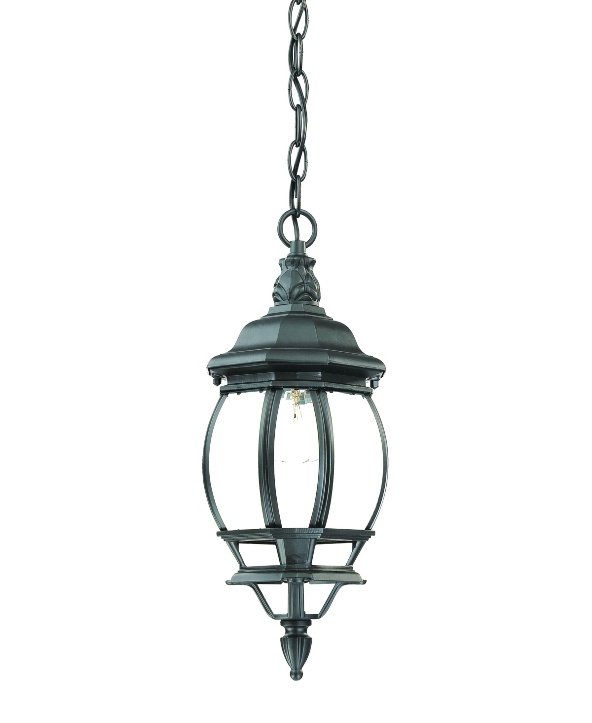 Click here for White Glass Globe Hanging Light - Black prices