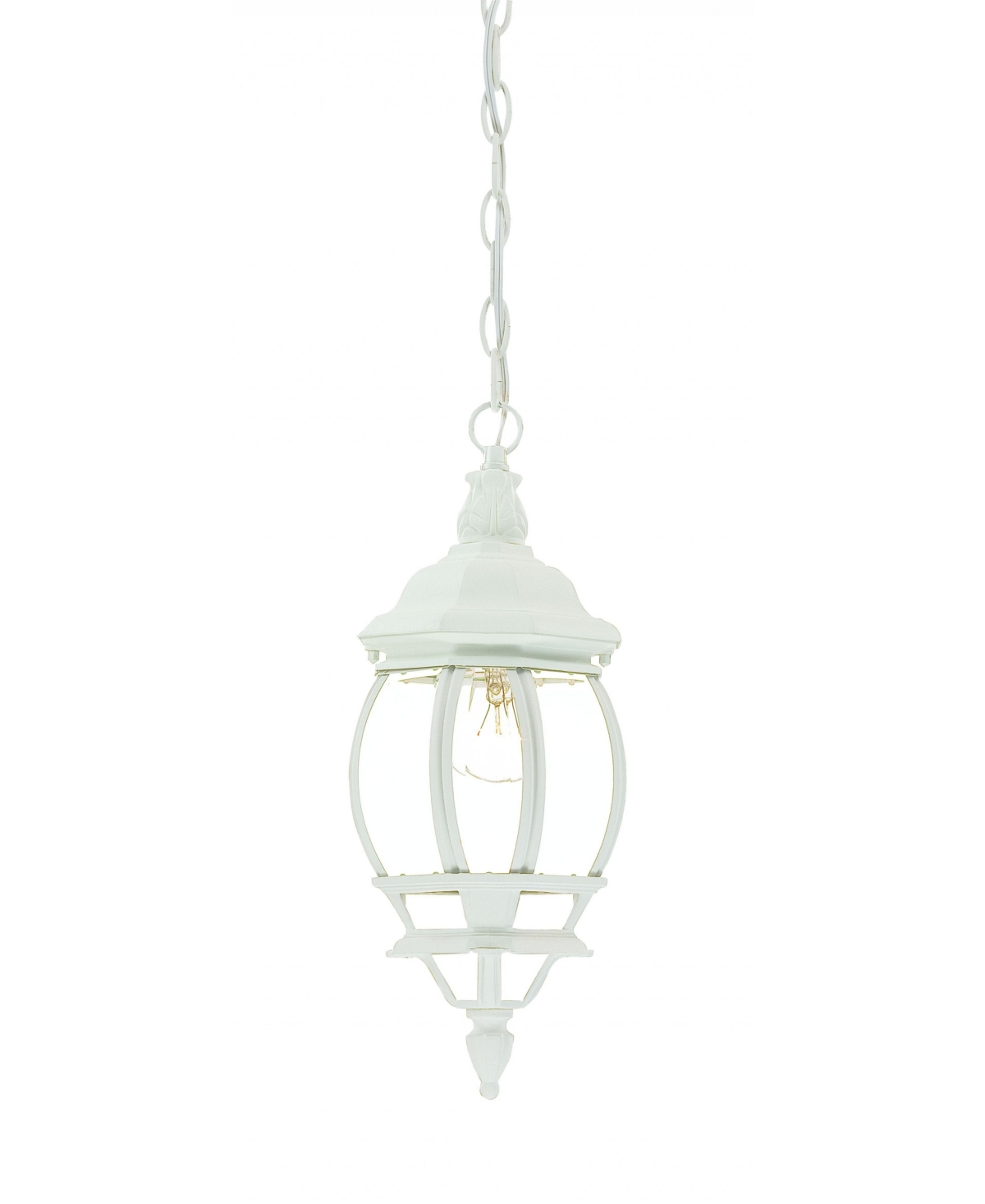 Click here for White Glass Globe Hanging Light - White prices