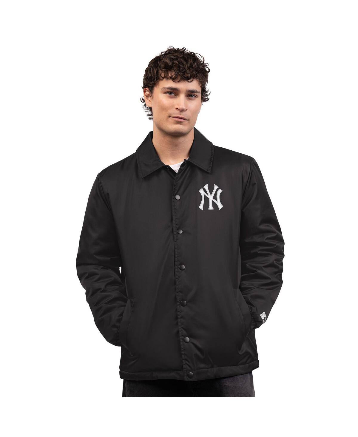 Click here for Starter Mens Black New York Yankees Full-Snap Coac... prices