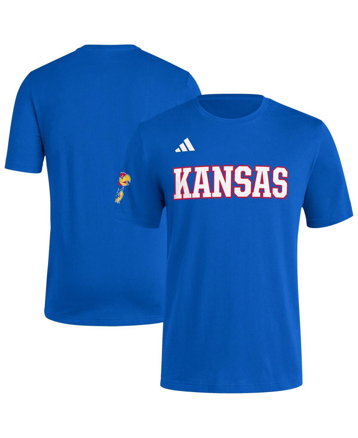 Click here for Adidas Mens Royal Kansas Jayhawks Fresh Wordmark T... prices