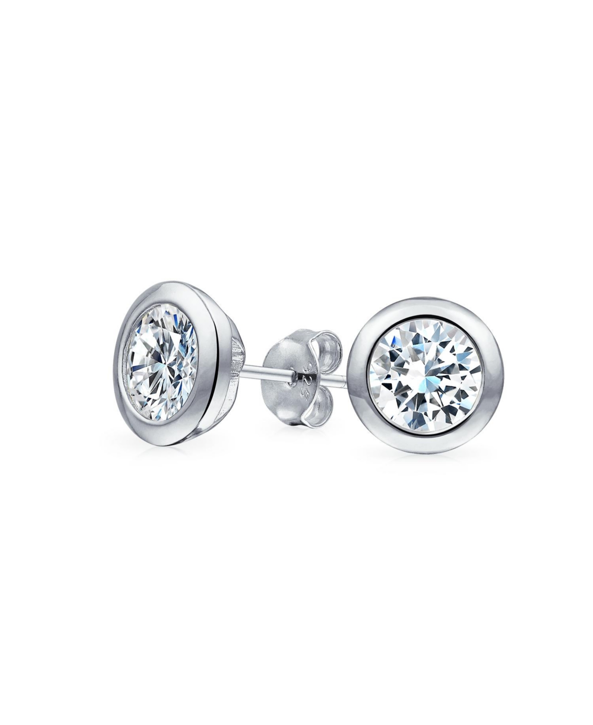 Click here for Bling Jewelry Bezel Round Solitaire Cubic Zirconia... prices