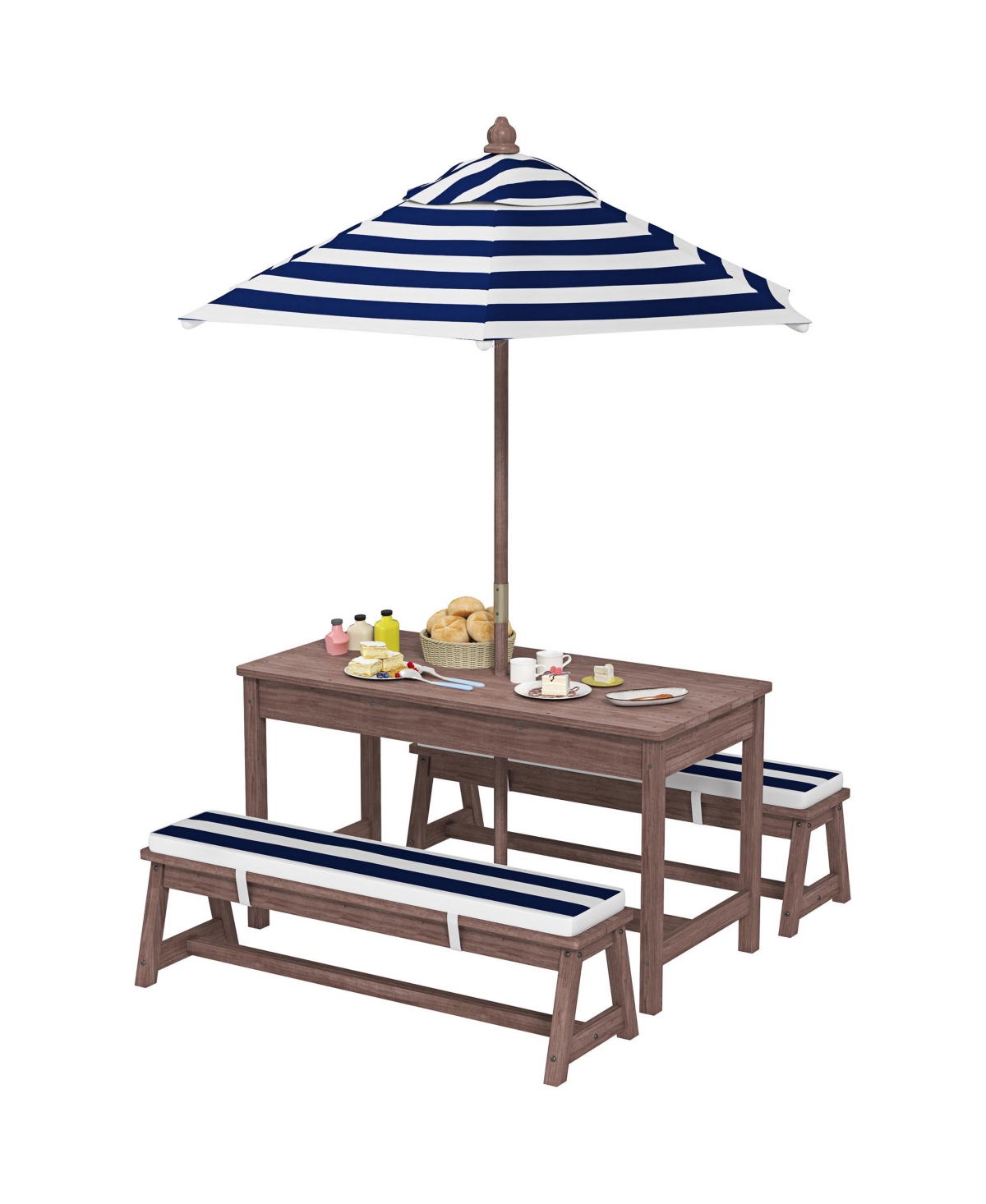Click here for Qaba Kids Picnic Table  Wooden Table & Bench Set w... prices
