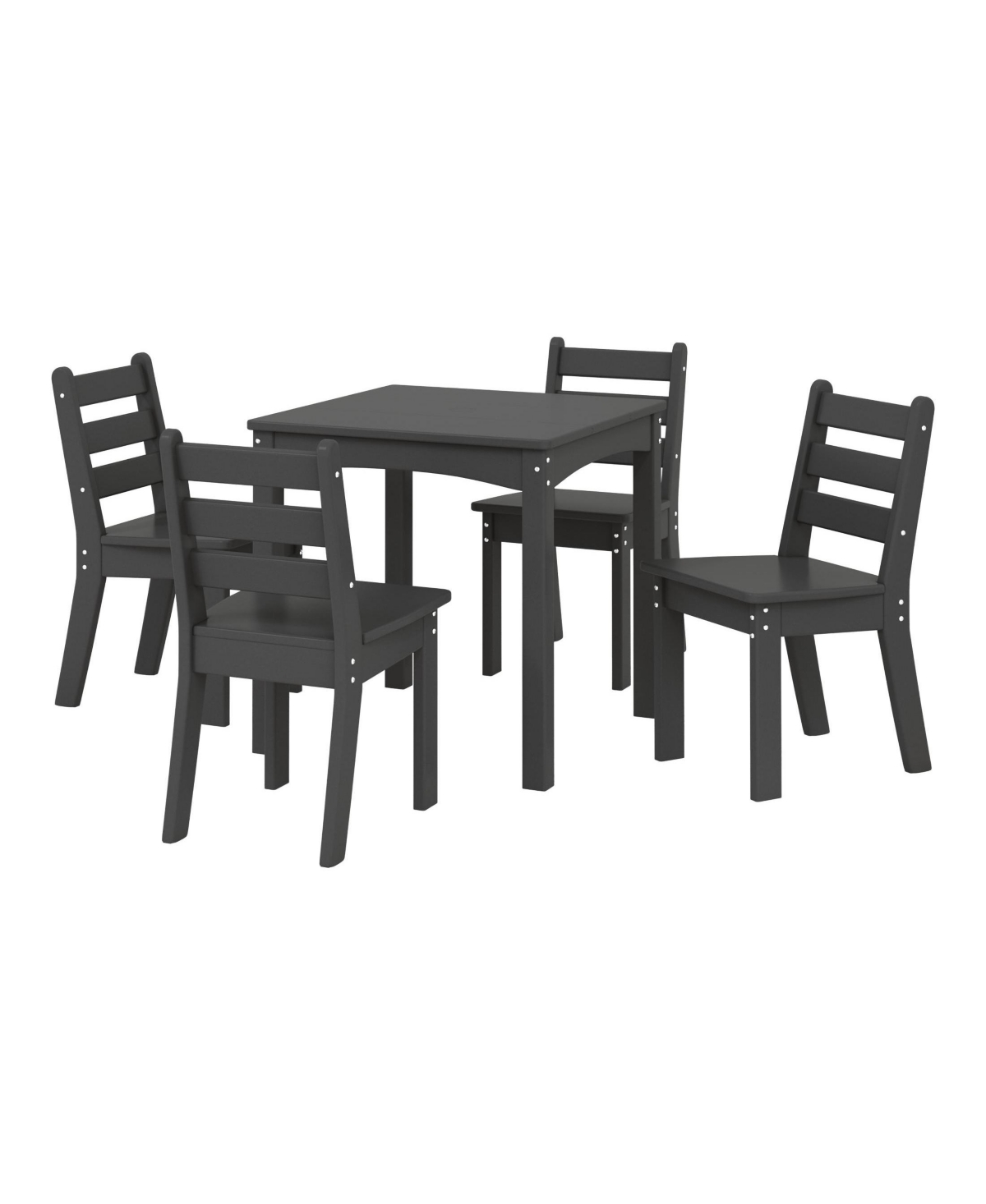 Click here for Kids 5-Piece Hdpe Dining Table and Chairs Set - Gr... prices