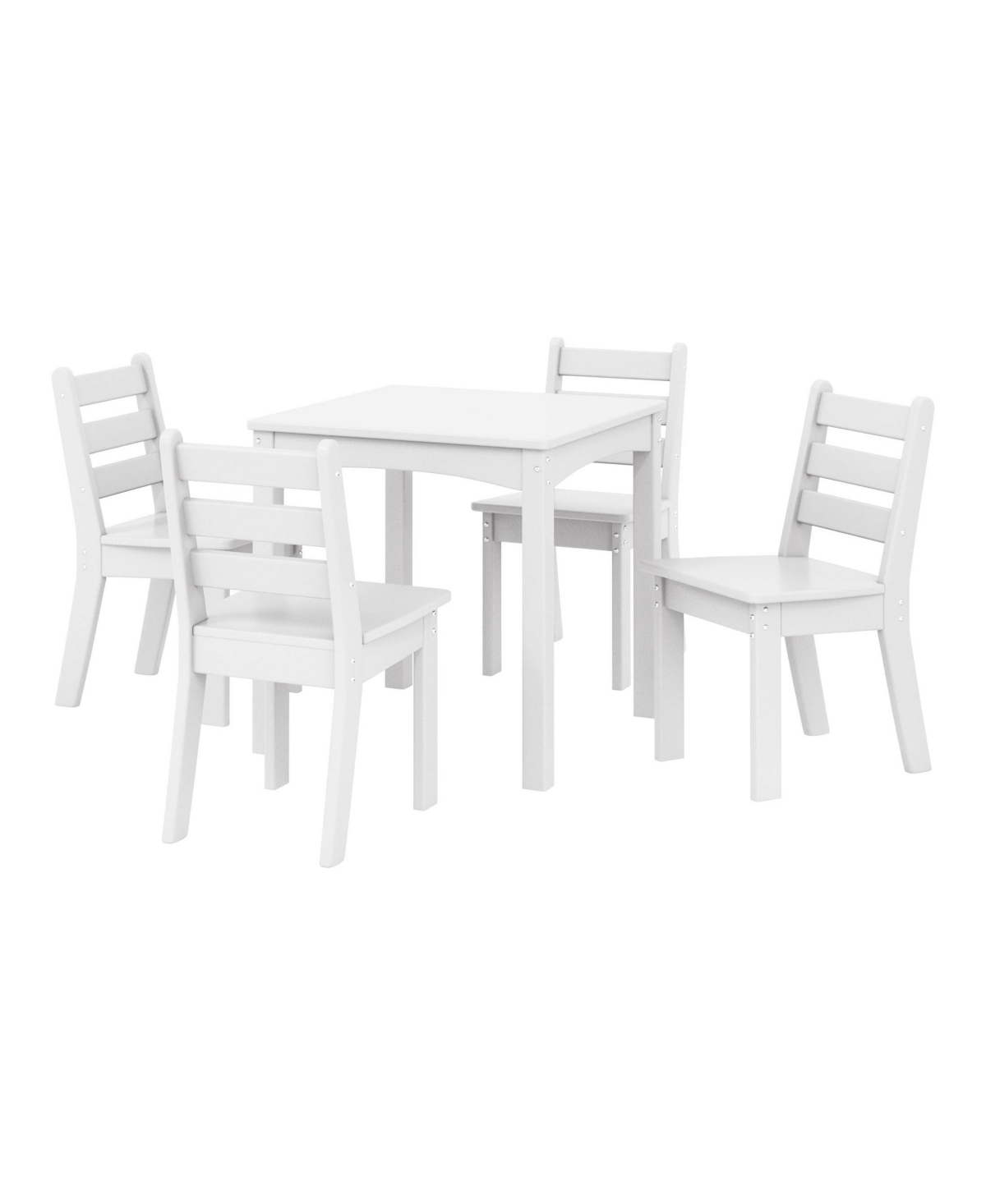 Click here for Kids 5-Piece Hdpe Dining Table and Chairs Set - Wh... prices