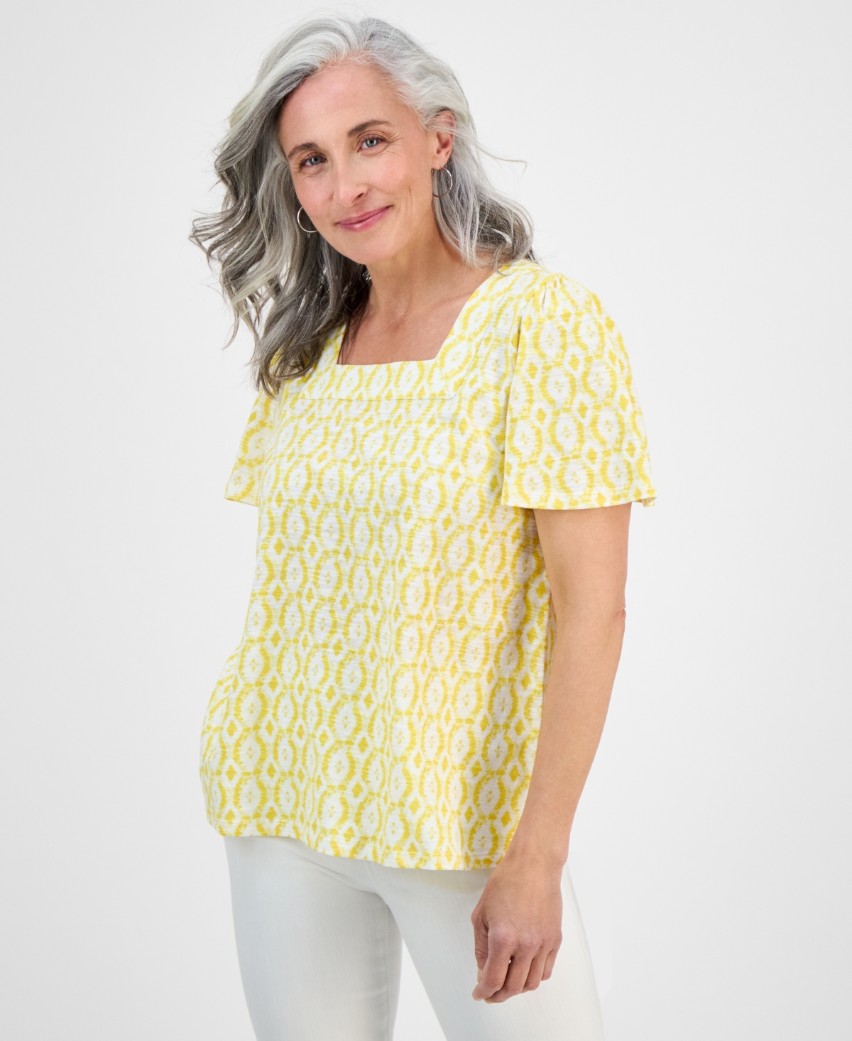 Click here for Style & Co Petite Square-Neck Top  Exclusively at... prices