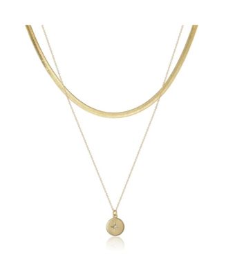 Jessica Simpson -Tone Layered Chain Necklace with Star Pendant - Macy's