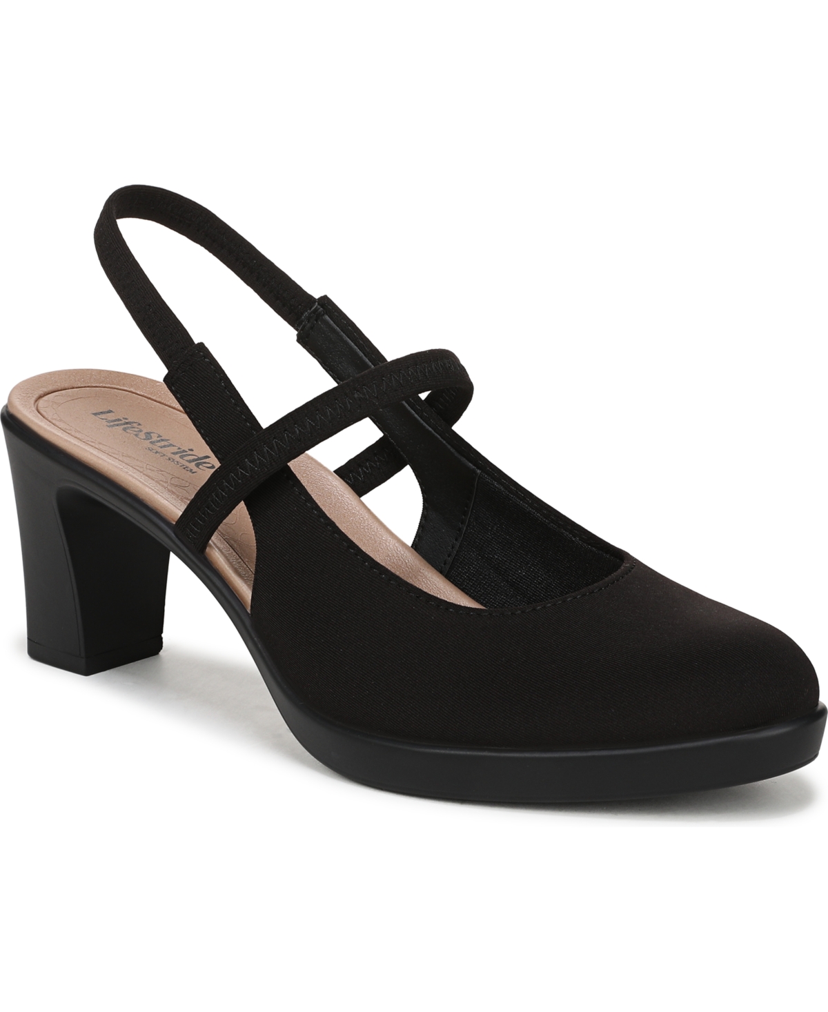 Click here for LifeStride Womens Evoke Block Heel Slingback Pumps... prices