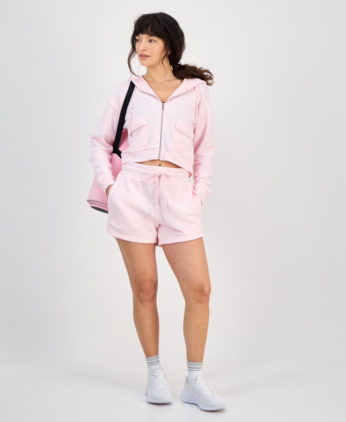 Click here for Id Ideology Womens Drawstring-Waist Dolphin-Hem Sh... prices