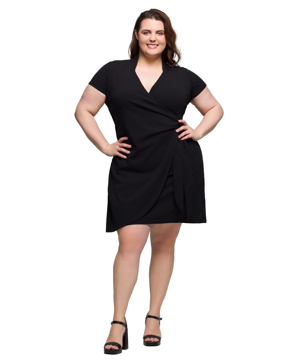 Click here for 24seven Comfort Apparel Plus Size Mandarin Collar... prices