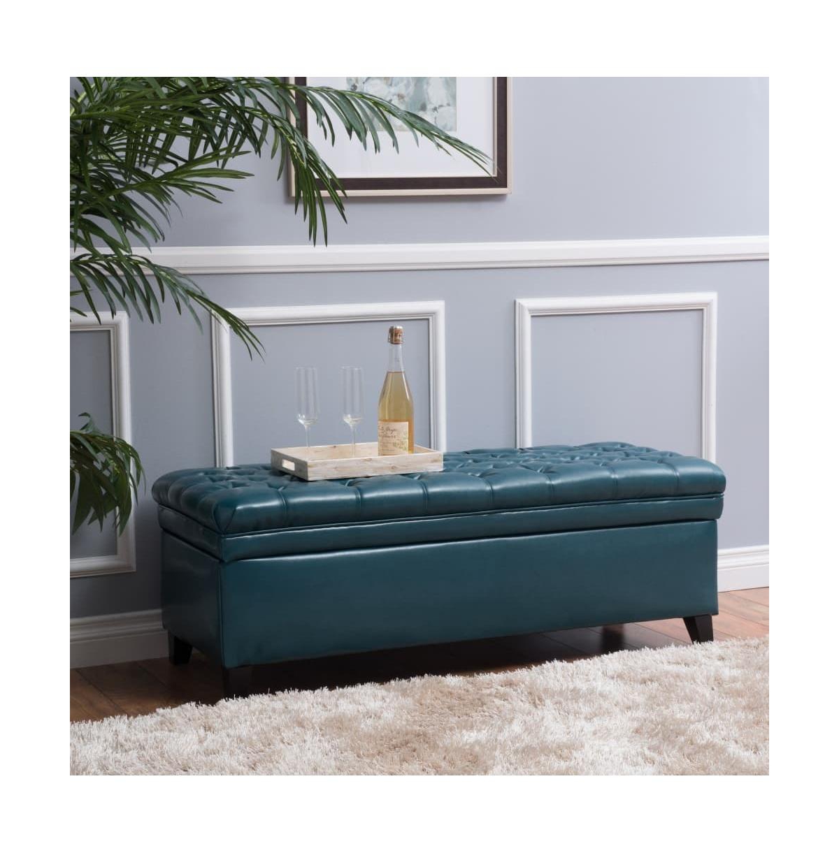 Click here for Pu Leather Storage Bench Classic Tufted Ottoman Mu... prices
