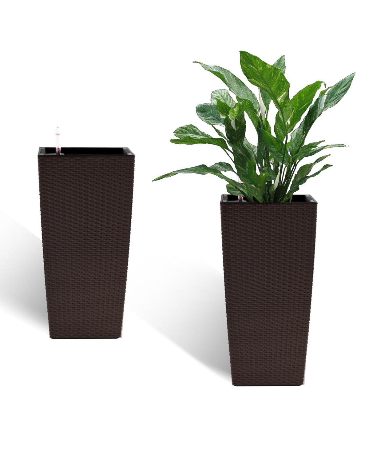 Click here for Streamdale Modern Faux Rattan Square Planter with... prices