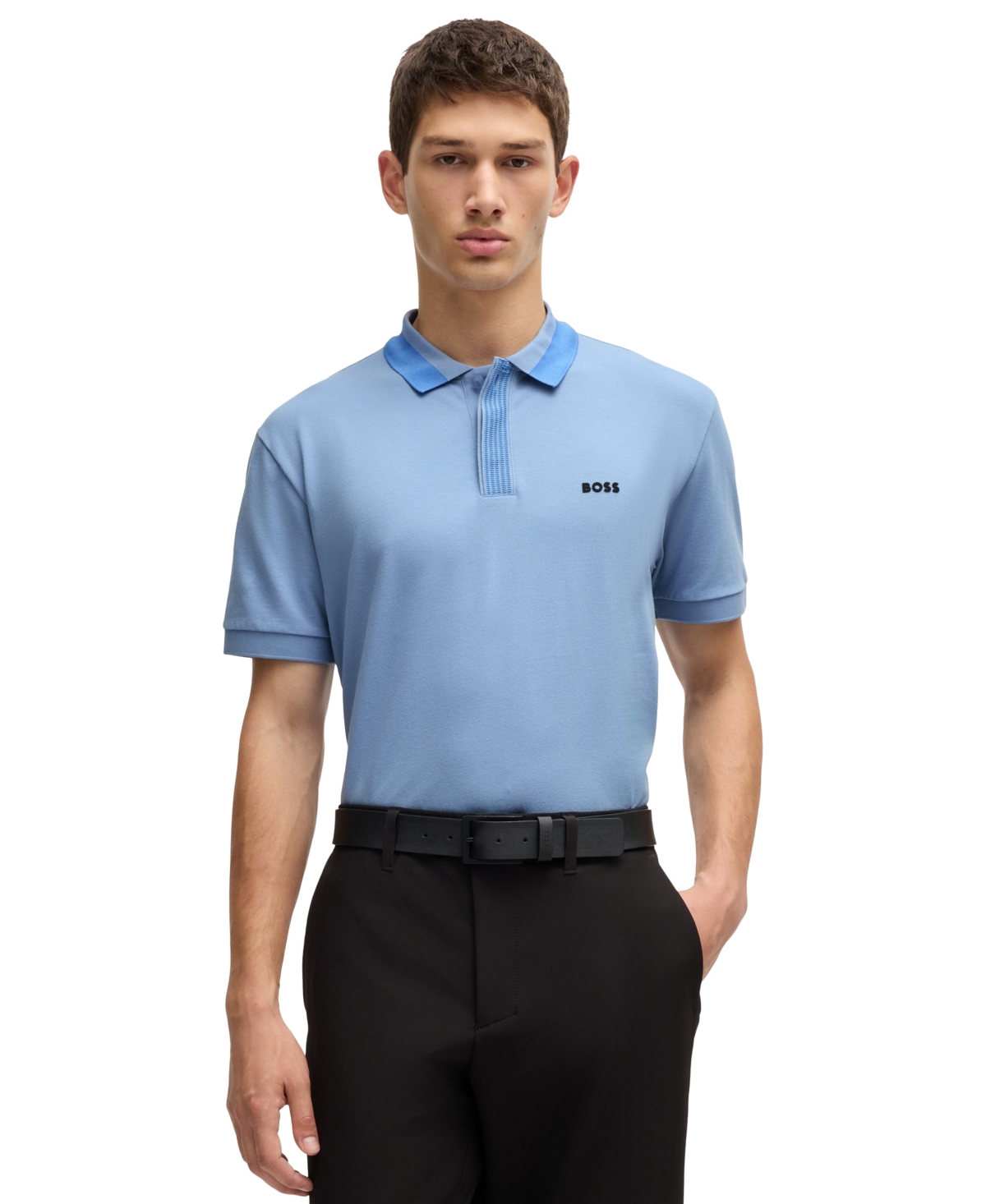 Click here for Boss by Hugo Boss Mens Contrast Logo Polo Shirt -... prices