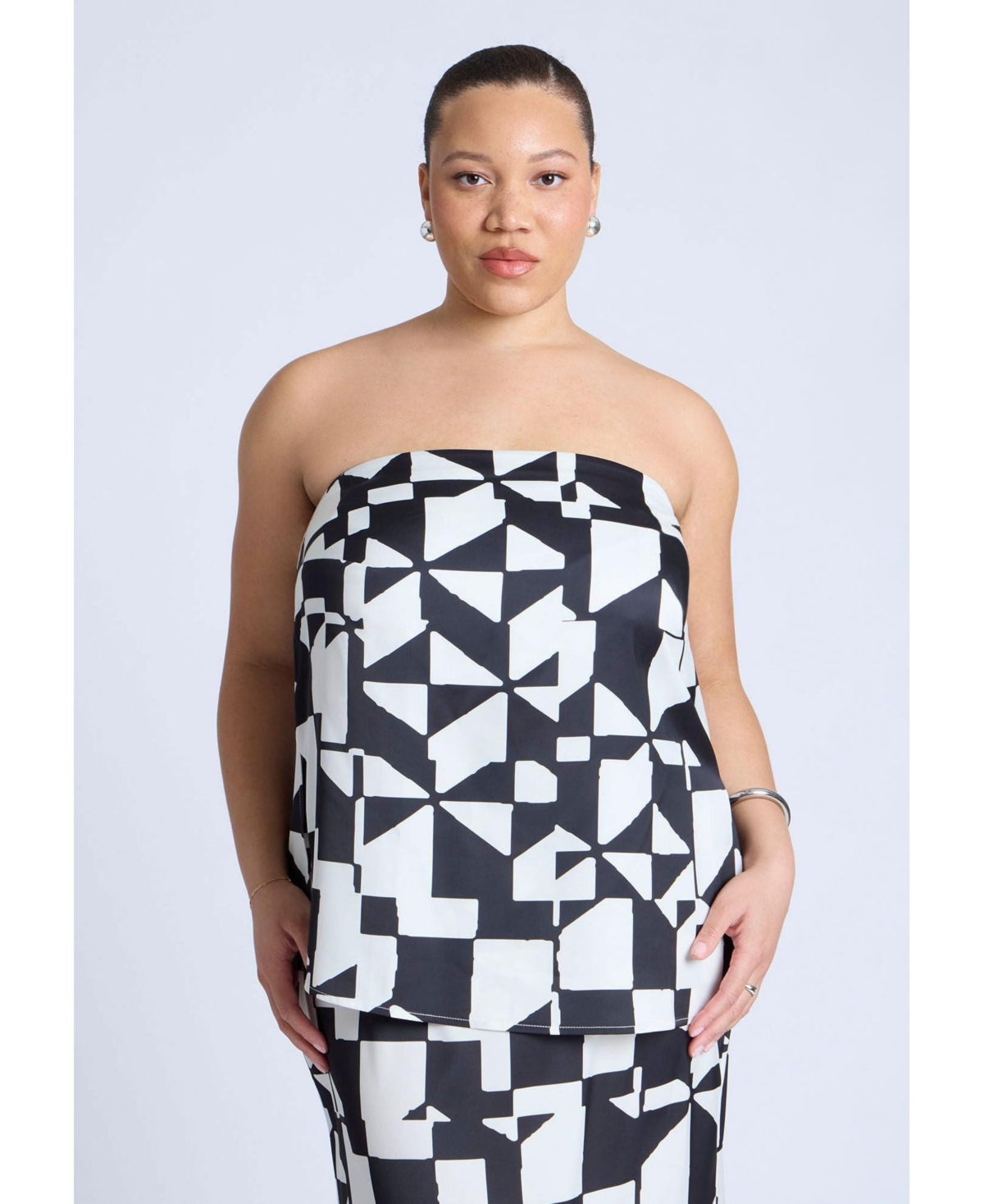 Click here for Eloquii Womens Plus Size Column Satin Tube Top - A... prices