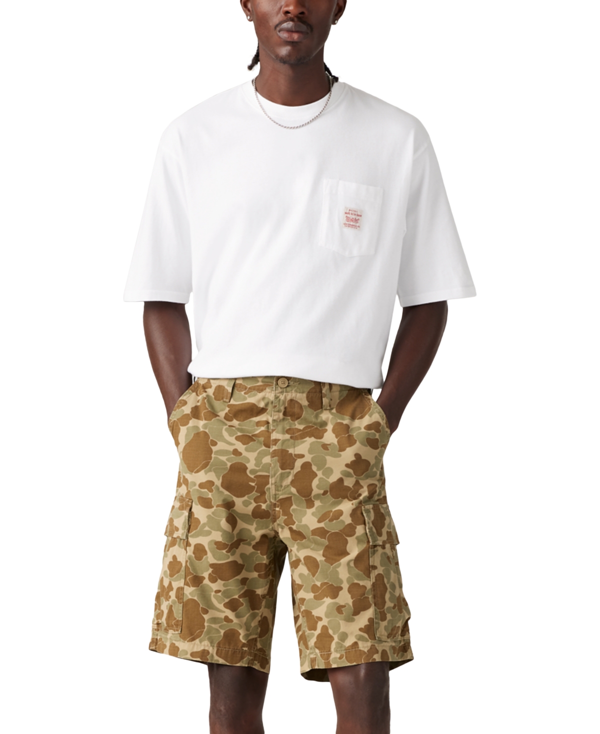 Click here for Levis Mens Carrier 9.5 Cargo Shorts - Camo Harvet... prices
