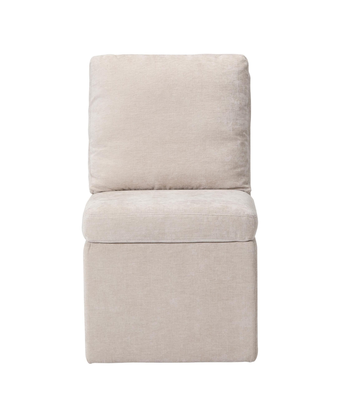 Click here for Modern Upholstered Chenille Armless Dining Chairs... prices