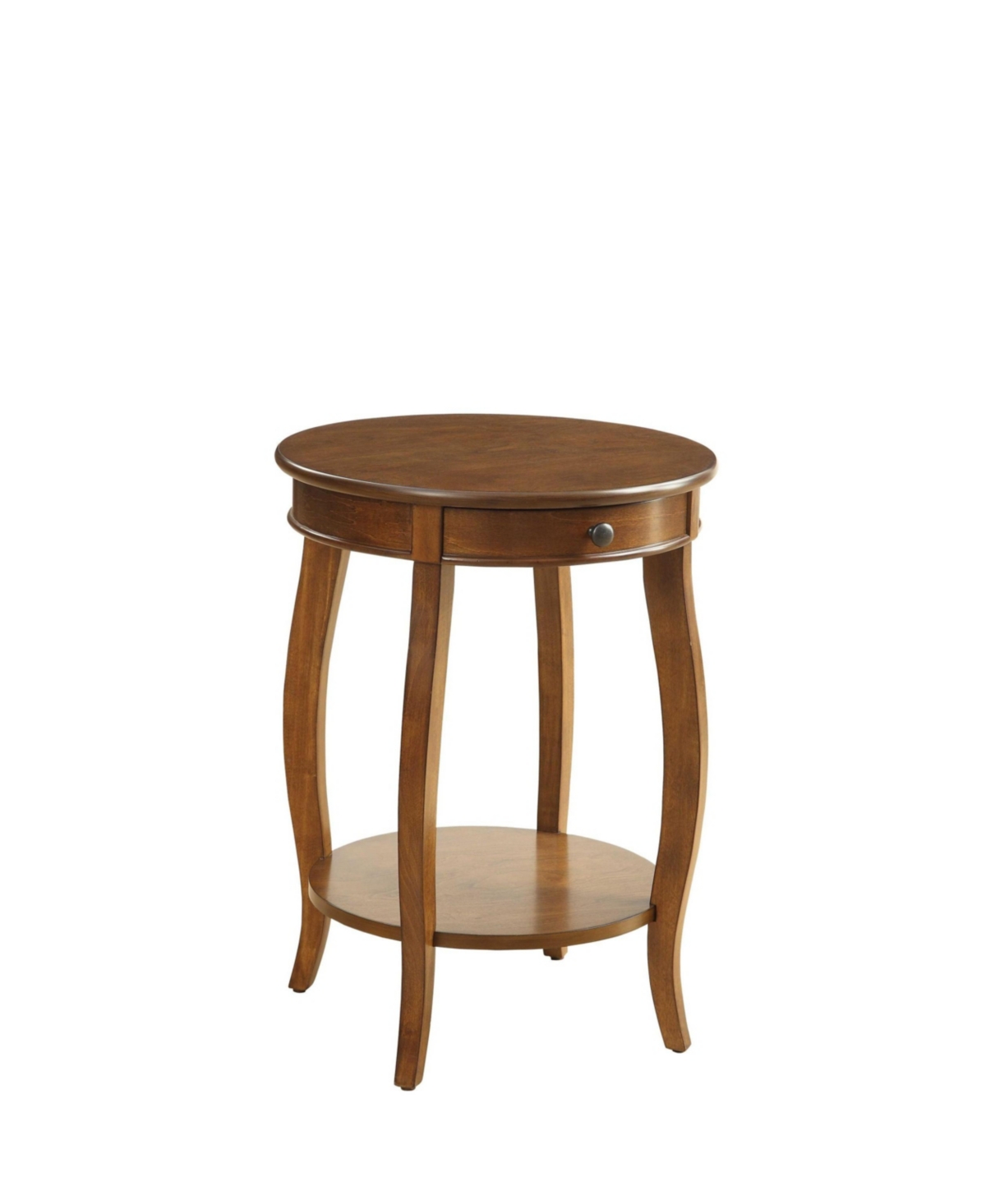 Click here for Round Solid Wood End Table with Shelf – Cla... prices