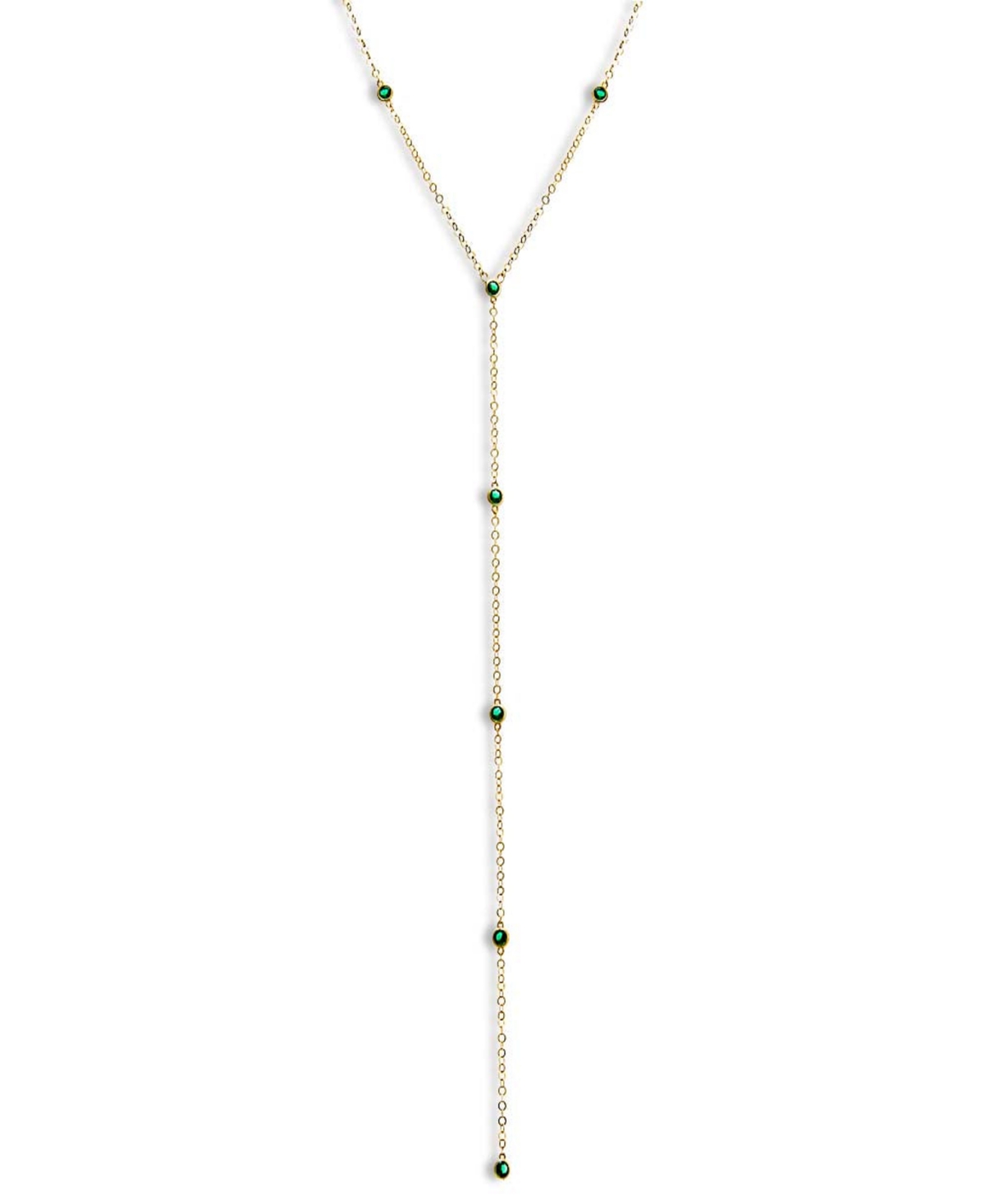 Click here for By Adina Eden Cubic Zirconia Bezel Station Lariat... prices